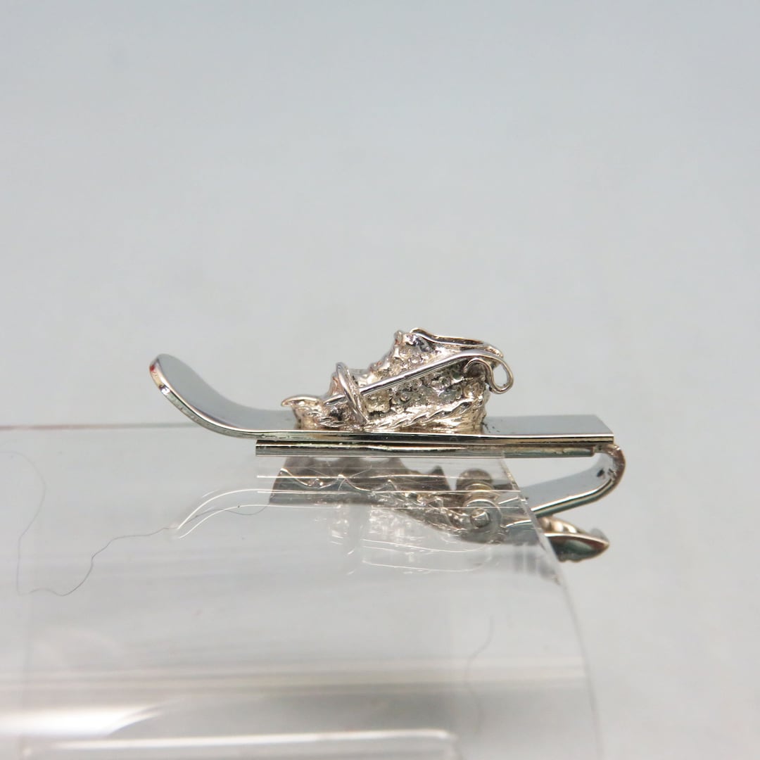 1960s Sterling Silver Ski Boot Tie Clasp, Excellent Condition, Father's ...