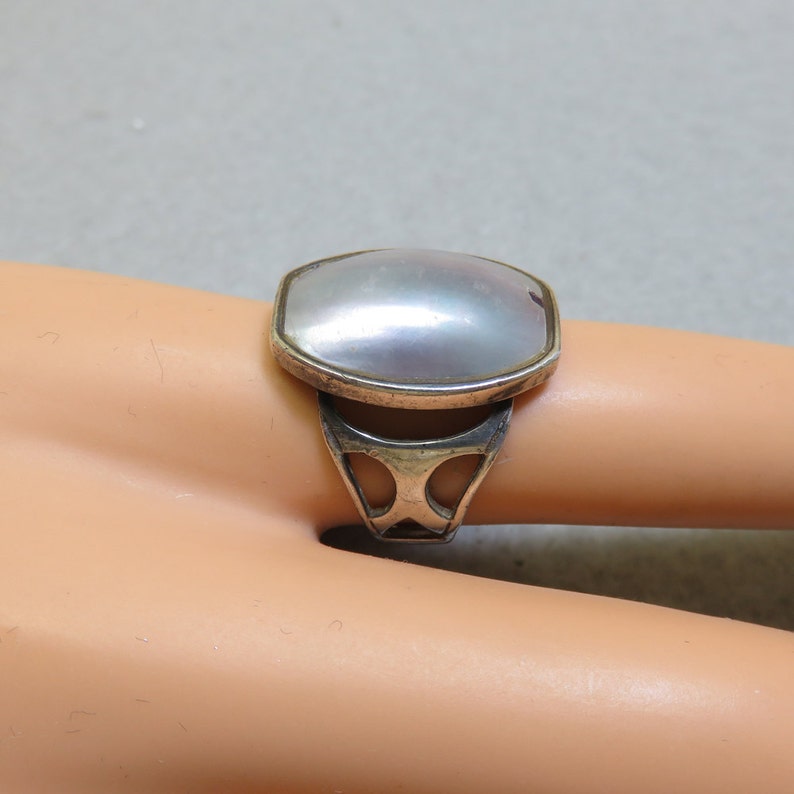 Big Bold Silvermouth Shell Sterling Silver Ring - Size 6.75 - Etsy