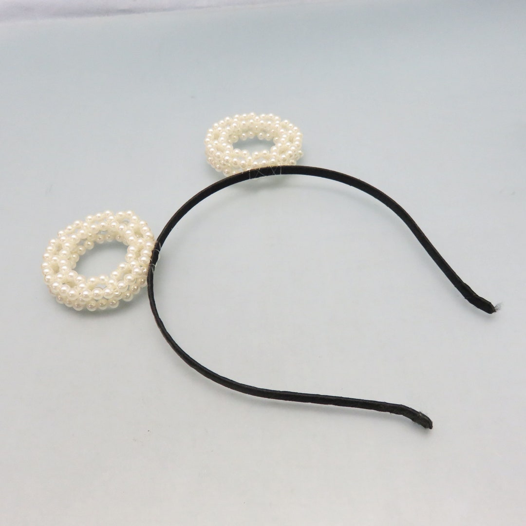 Vintage Faux Pearl Panda Bear Ears Headband, Cute as Can Be - Etsy