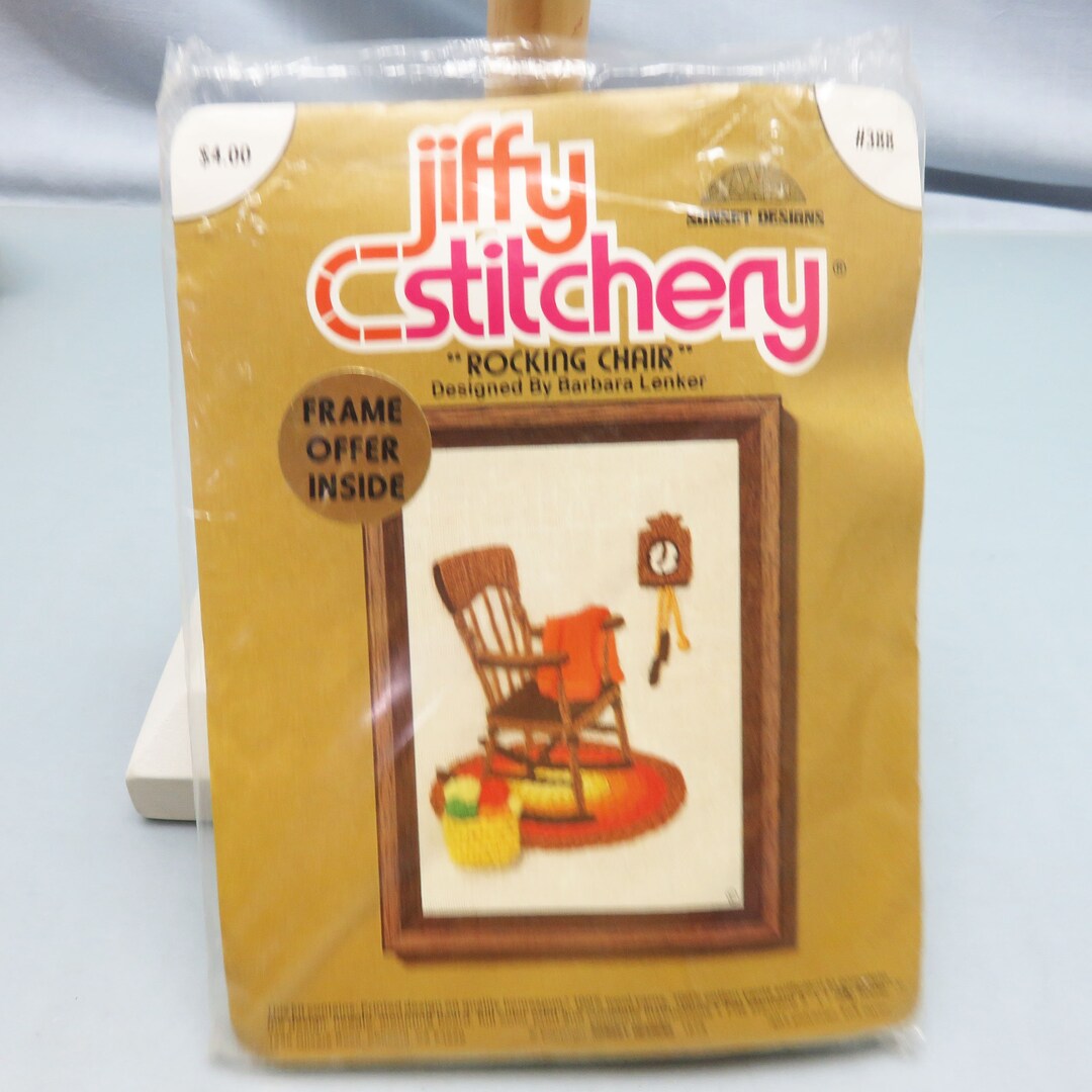 Jiffy Stitchery Crewel Stitchery Kit 1975 Rocking Chair - Etsy