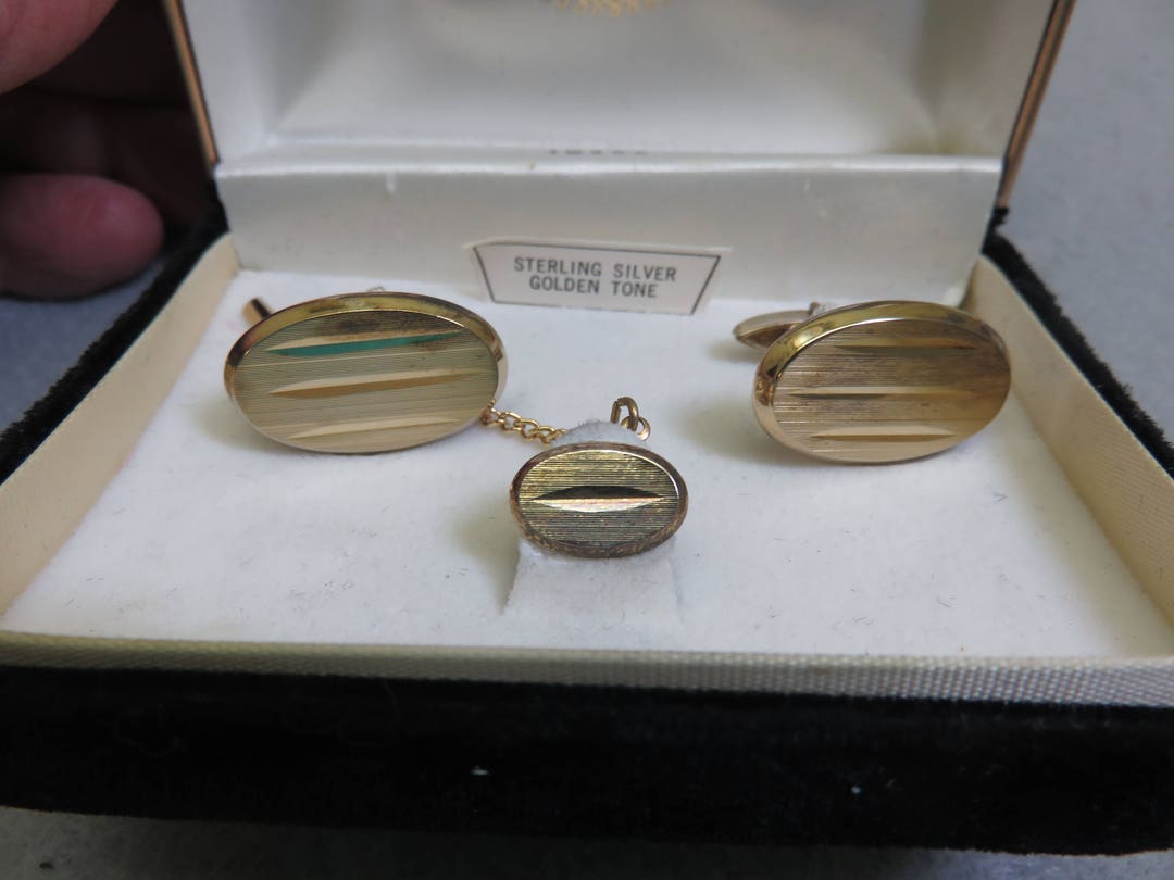 1960s Swank Grand Prix Cufflink Set: Gold Over Sterling Tie Tack - Etsy