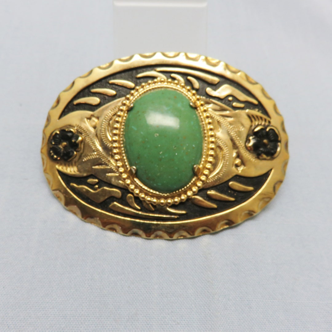 Natural Chinese Turquoise Western Style Belt Buckle, New, Never Worn ...