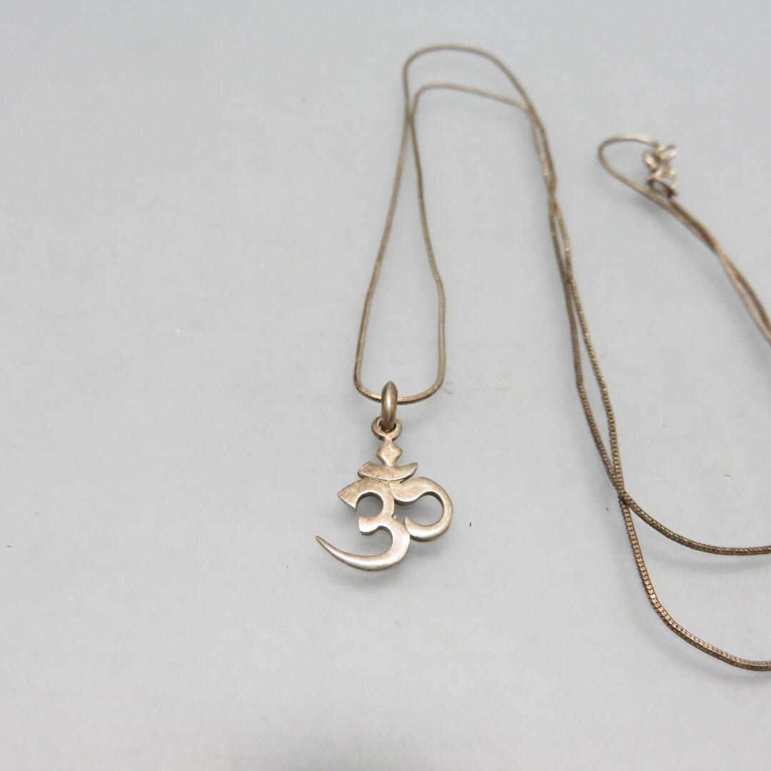 Sterling Silver Namaste Pendant, 24 Inch Sterling Chain Necklace ...