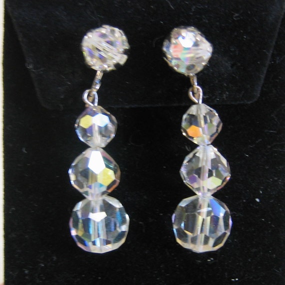 Vintage Wedding Style 1960s Long Crystal and Crystal Drop | Etsy