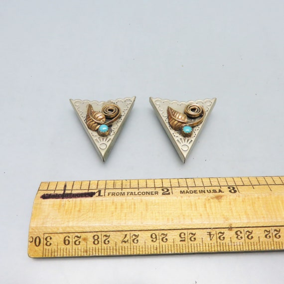 Native American Collar Tabs, Sterling Silver Collar T… - Gem