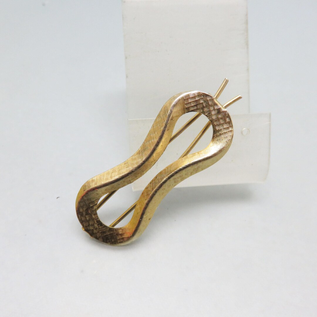 Golden Free Form Metal Vintage Hair Barrette, 1960s Fun Barrette - Etsy