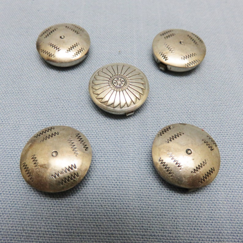 Southwestern Sterling Silver Button Covers Set of 4 Matching - Etsy