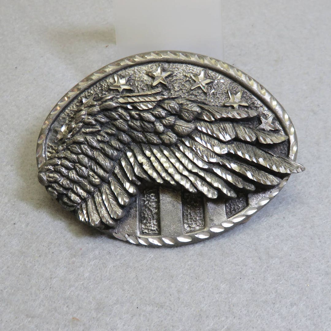 EGE Pewter Eagle Wing Belt Buckle, Signed and Dated 1995 - Etsy
