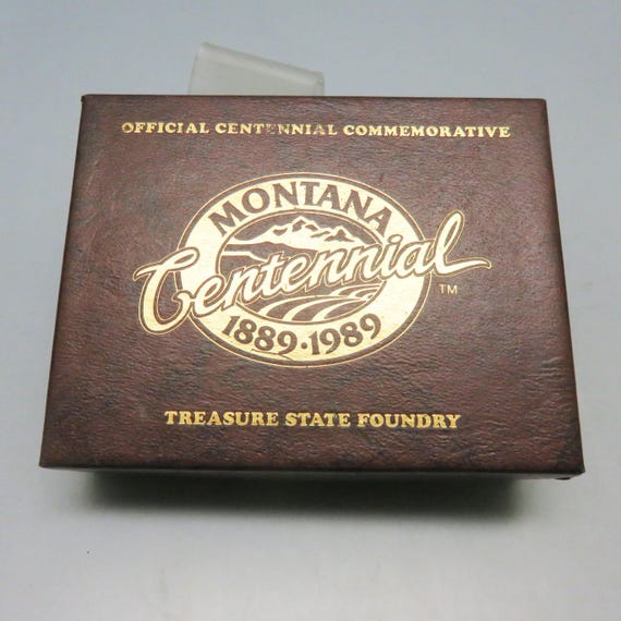 Cast Bronze Montana Centennial Belt Buckle, Mule Deer… - Gem