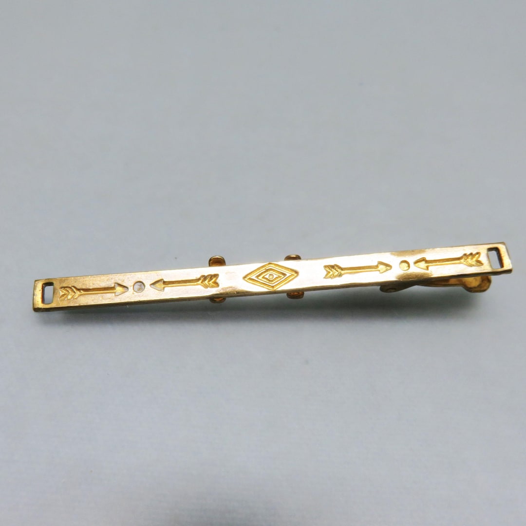 Arrow Engraved Tie Clip, Native American Tie Bar, Vintage, Southwestern ...