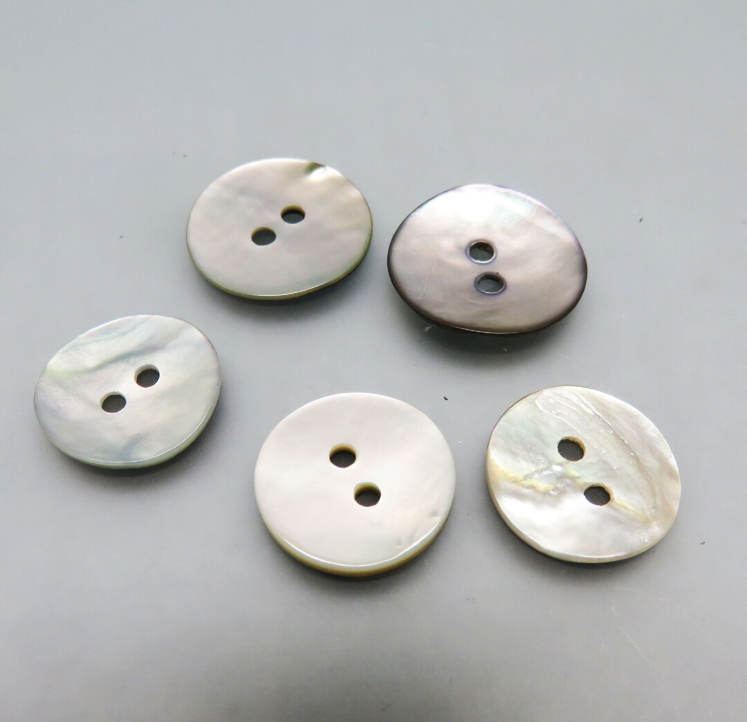 Set of 5 Vintage Abalone Shell Buttons - Etsy