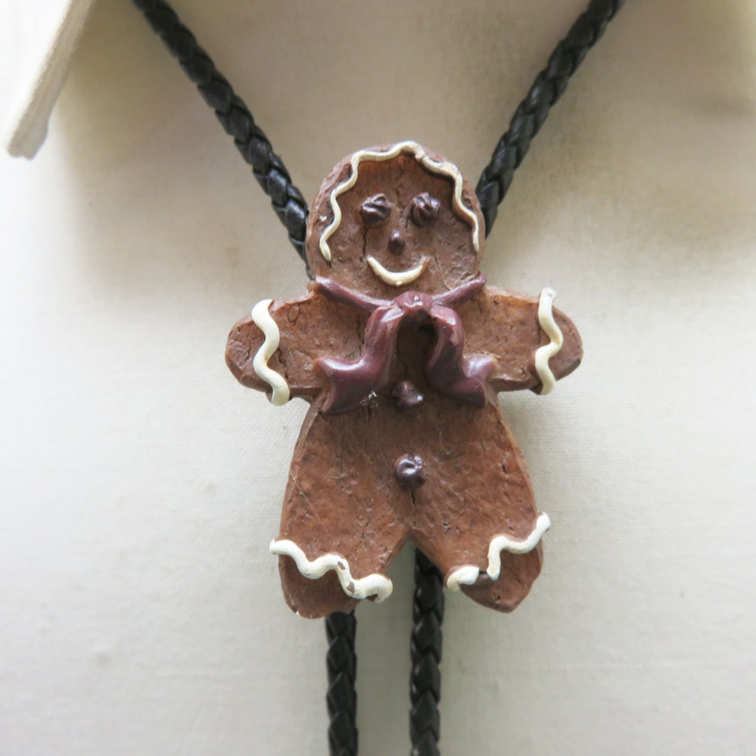 Chocolate Gingerbread Man Bolo Tie, Rockin' JK Bolo Tie, Holiday ...