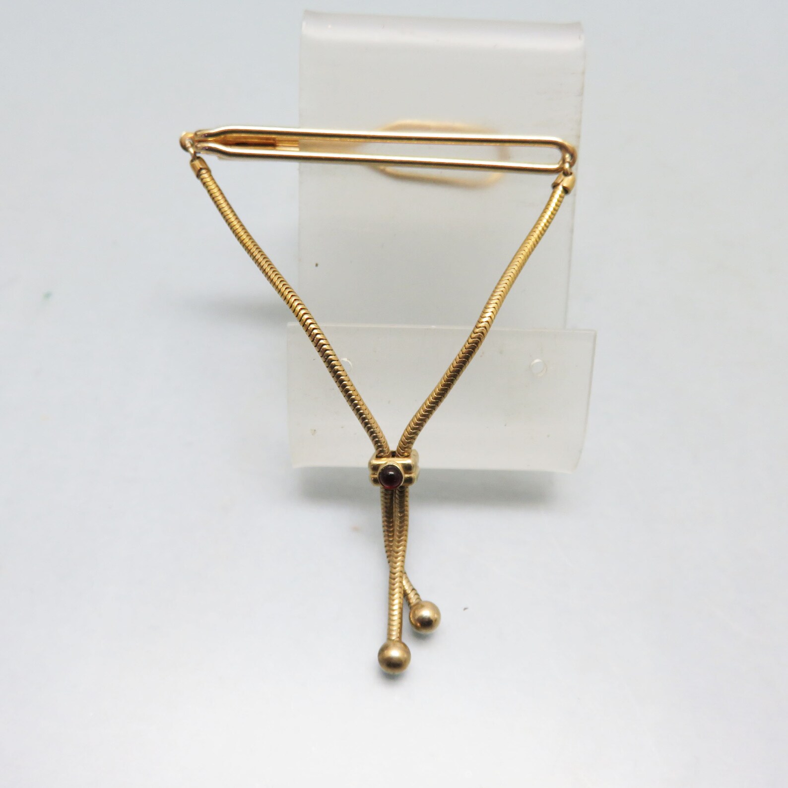 Vintage Swant Tie Clasp and Tie Keeper Sliding Red Accent - Etsy