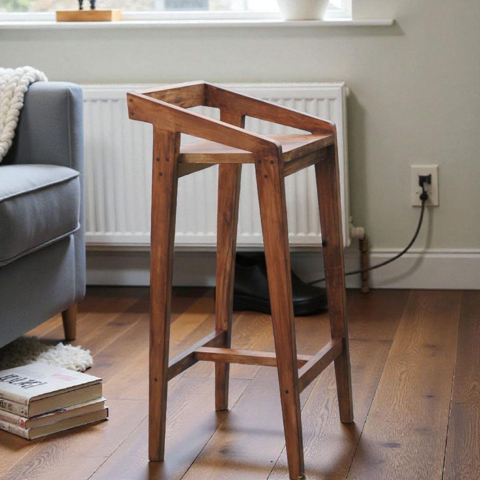 Handmade Teak Wood Cafe Chair: Modern Rustic Kitchen Seating - Etsy