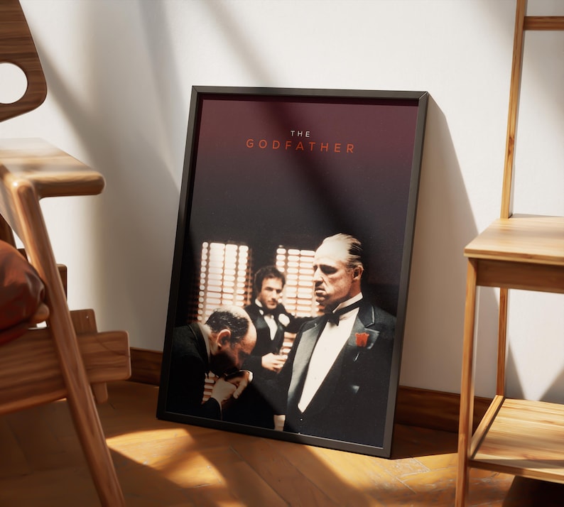The Godfather (1972) Movie Poster | Minimalist Cinema Film Wall Art ...