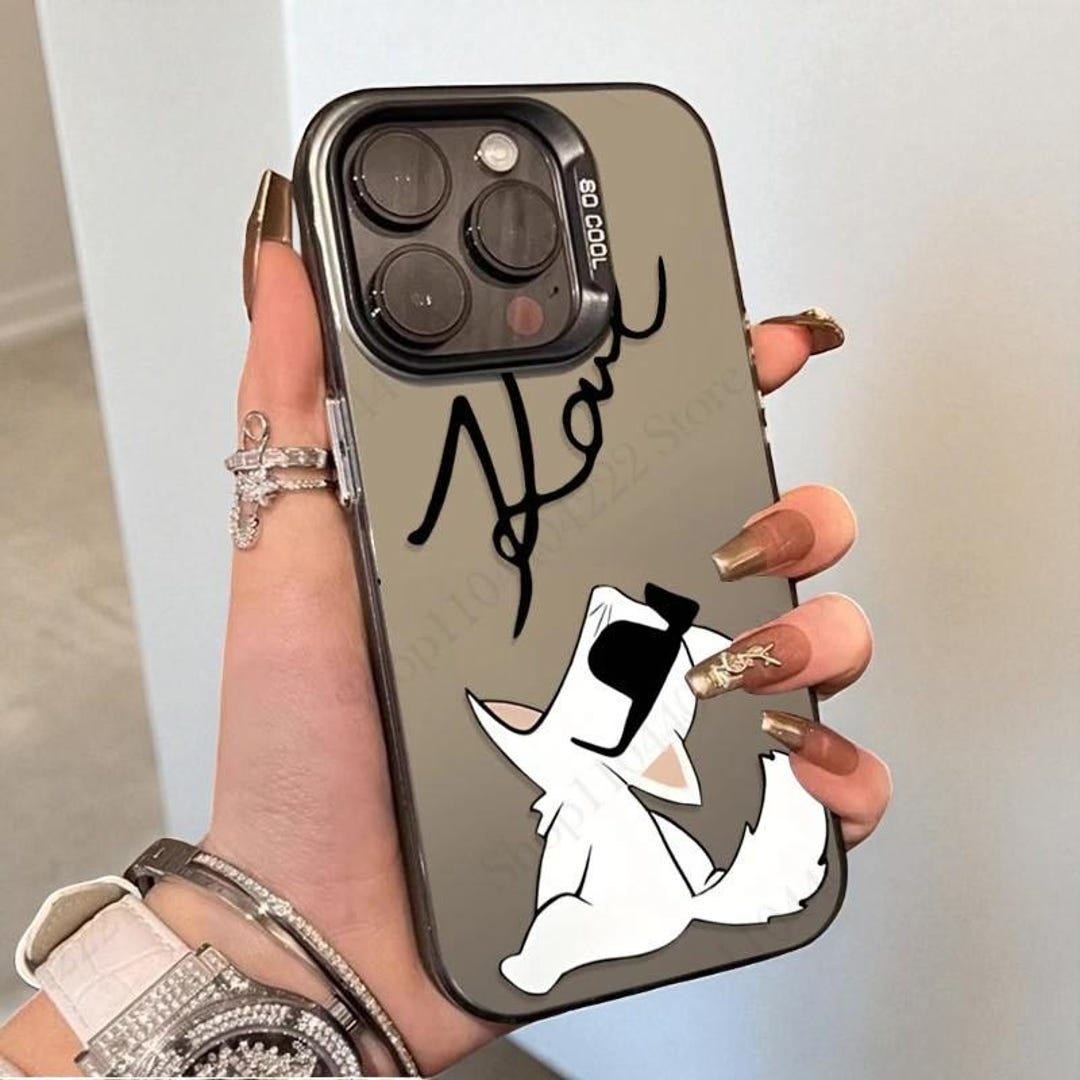 Cartoon Cat iPhone Case: Designer Plating, Shockproof Silicone Cover - Etsy