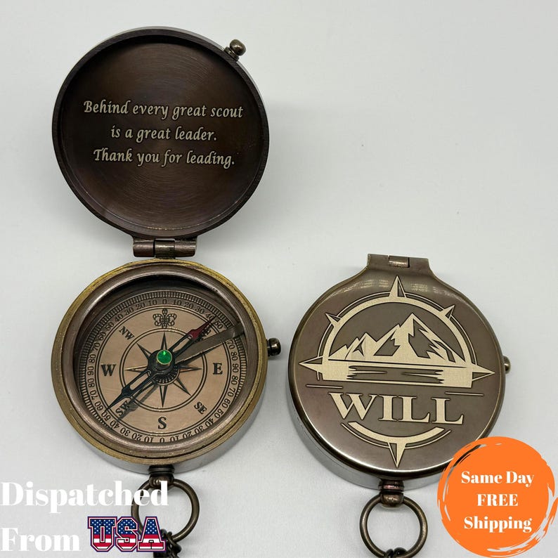 Custom Photo Compass Gift, Personalized Picture Engraved Compass - Etsy