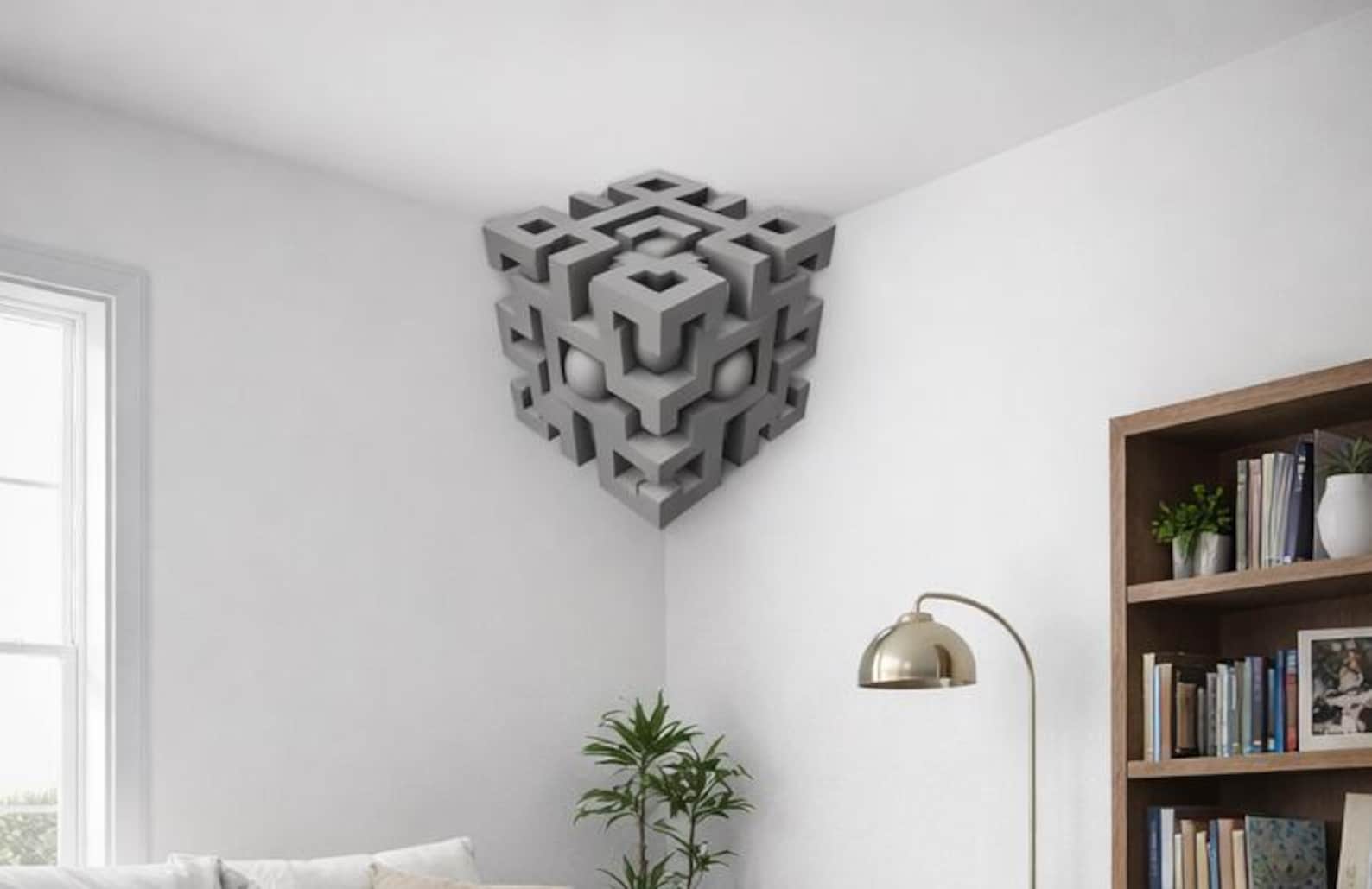Trending 3D Cube Optical Illusion – Melting Cube Wall Effect – Cubic ...