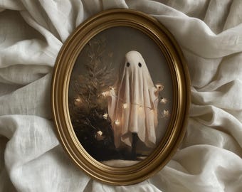 Spooky Christmas Ghost Art Print: Goth Holiday Decor (digital Download ...