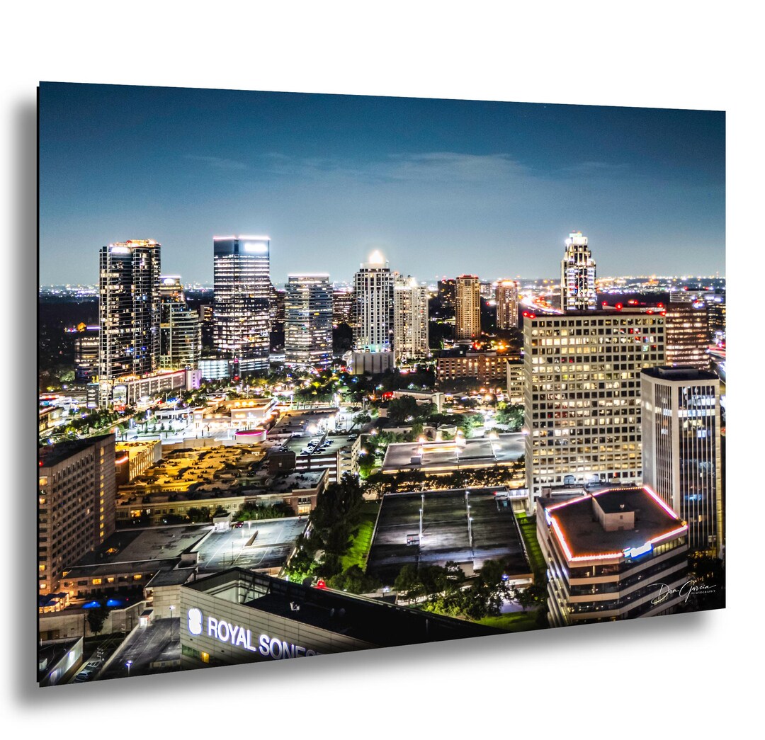Houston Galleria Night Photography Print, Texas City Lights Wall Art ...