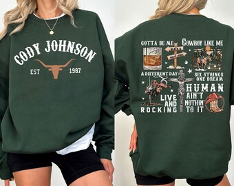 Vintage Cody Johnson PNG, the Leather Tour 2024 Png, Cody Johnson New ...