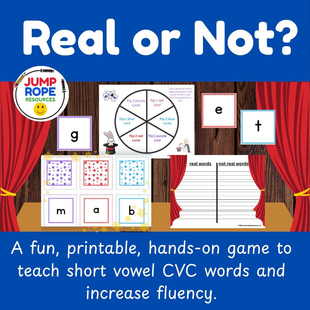 Real or Not CVC Word Game | Reading Fluency (printable) - Etsy