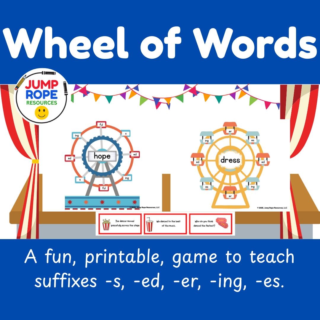 Suffix Word Wheel Game: Printable Phonics Activity (PDF Download ...