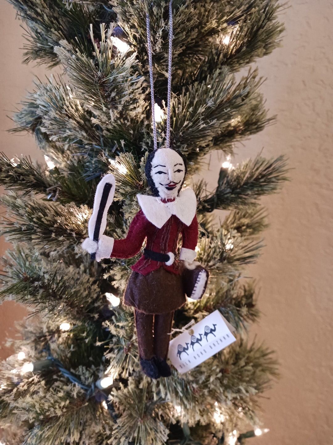 William Shakespeare Felt Ornament From Silk Road Bazaar - Etsy