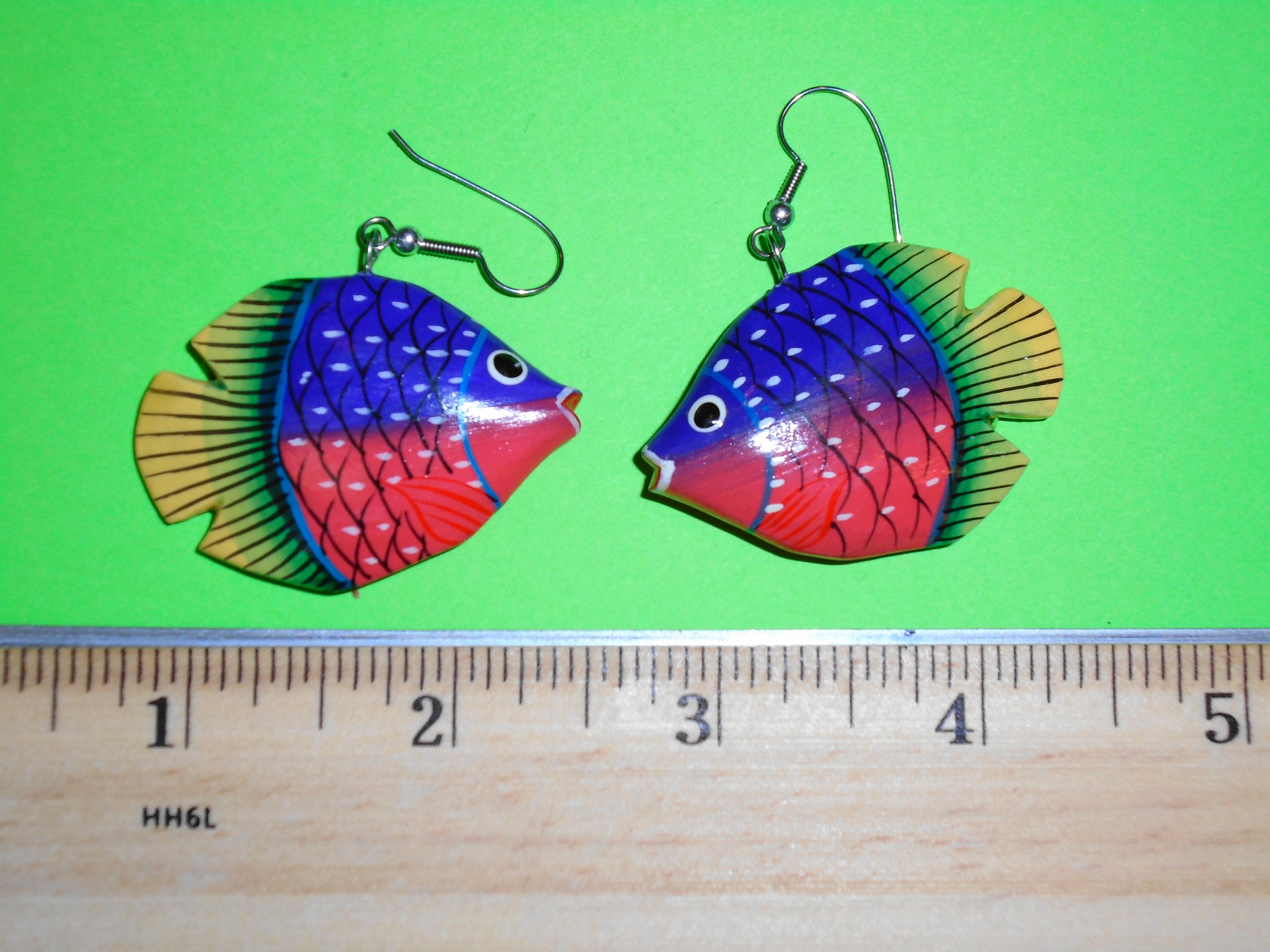 Set of 5 Hand-painted Fish Button Covers (set of 5) - Etsy