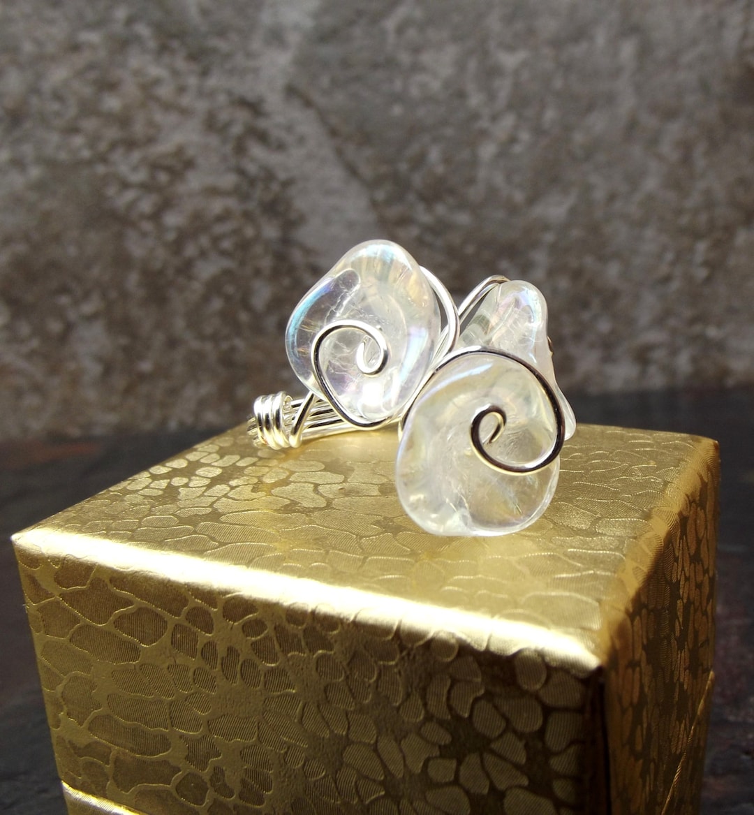 Flower Cluster Ring: Floral Wedding Jewelry, Bridal Bouquet Ring ...