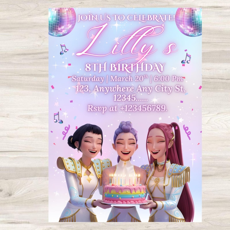 Kpop Demon Hunters Invitation Party - Etsy