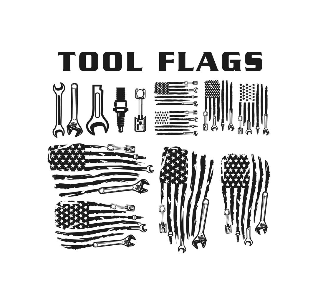Tool Flag Designs PDF Vector (bundle of 13) Digital File - Etsy