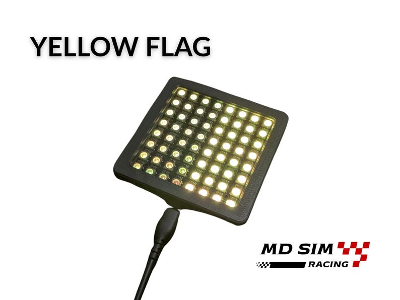 LED Flag Box for Sim Racing - 8x8 Light Matrix for Flags and Gear ...