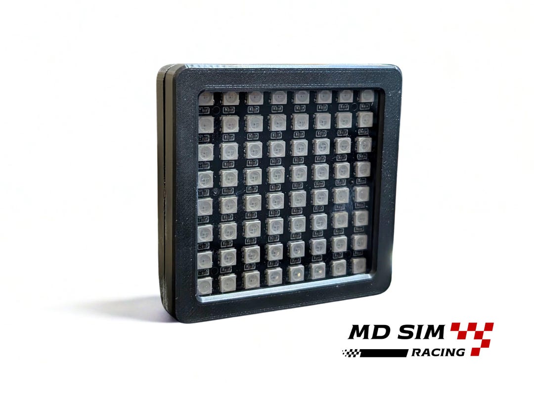 LED Flag Box for Sim Racing - 8x8 Matrix for Flags and Gear Indicators ...