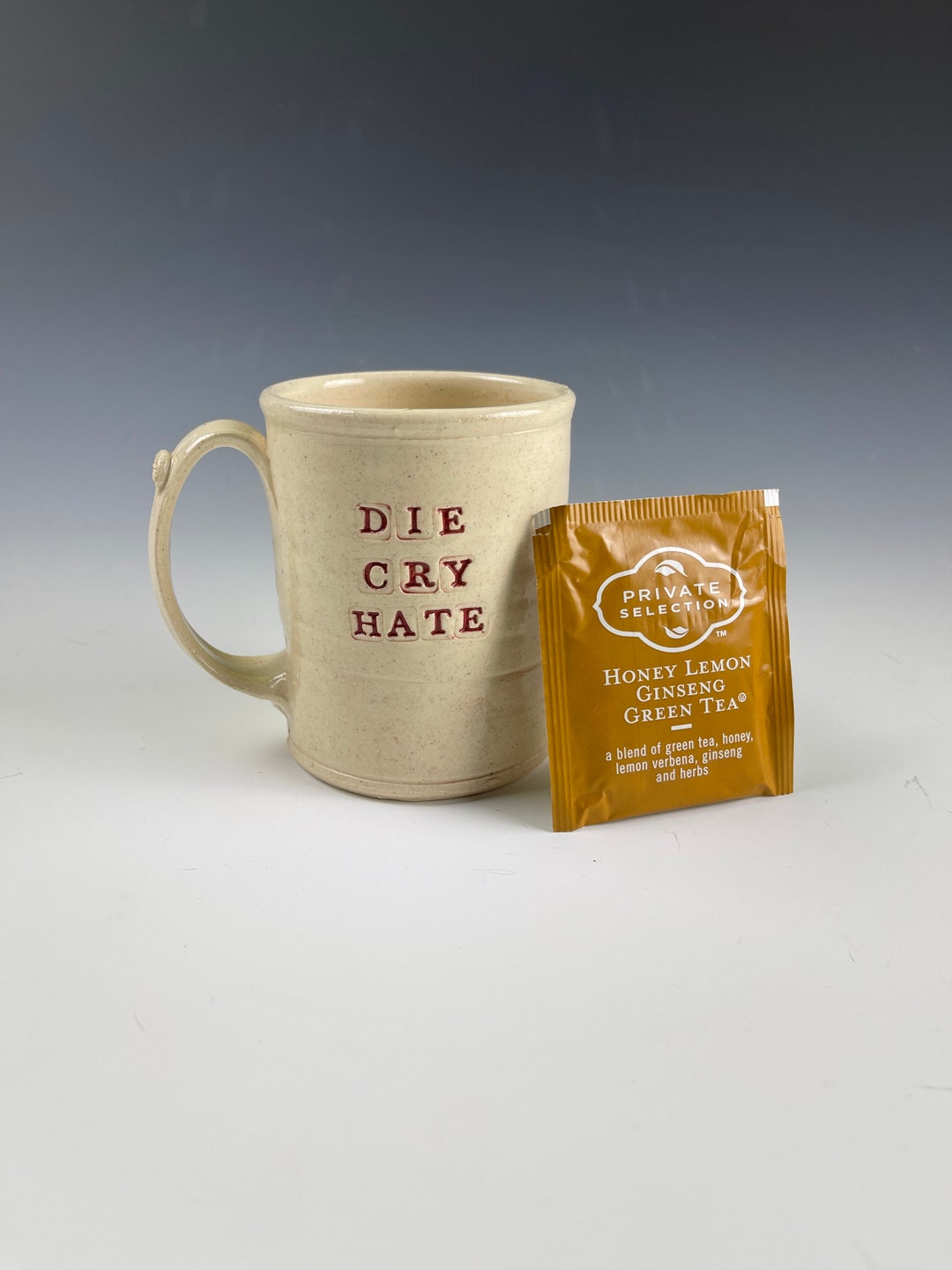 12oz Die Cry Hate Mug - Etsy