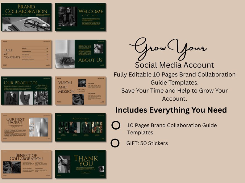 Brand Collaboration Guideline Templates Luxury Brand Guide Branding ...