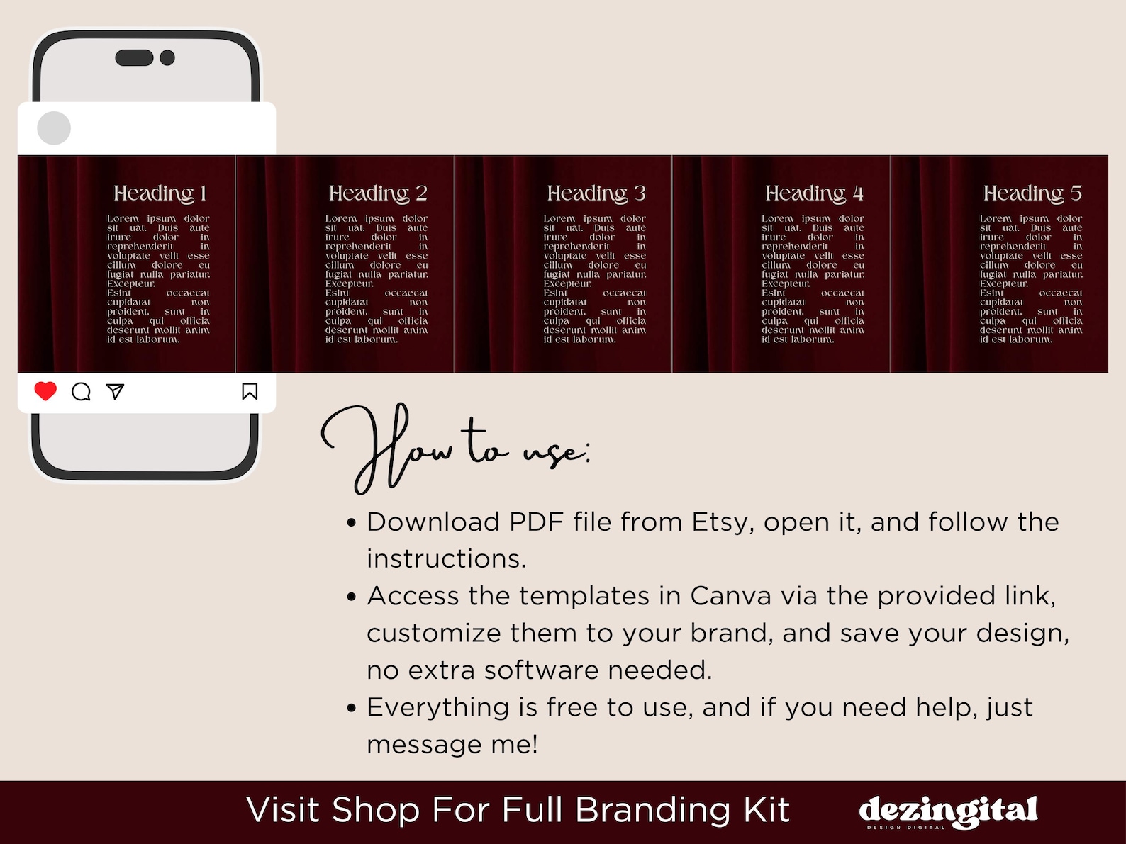 Editable Instagram Carousel Templates Aesthetic Elegant IG Carousels ...