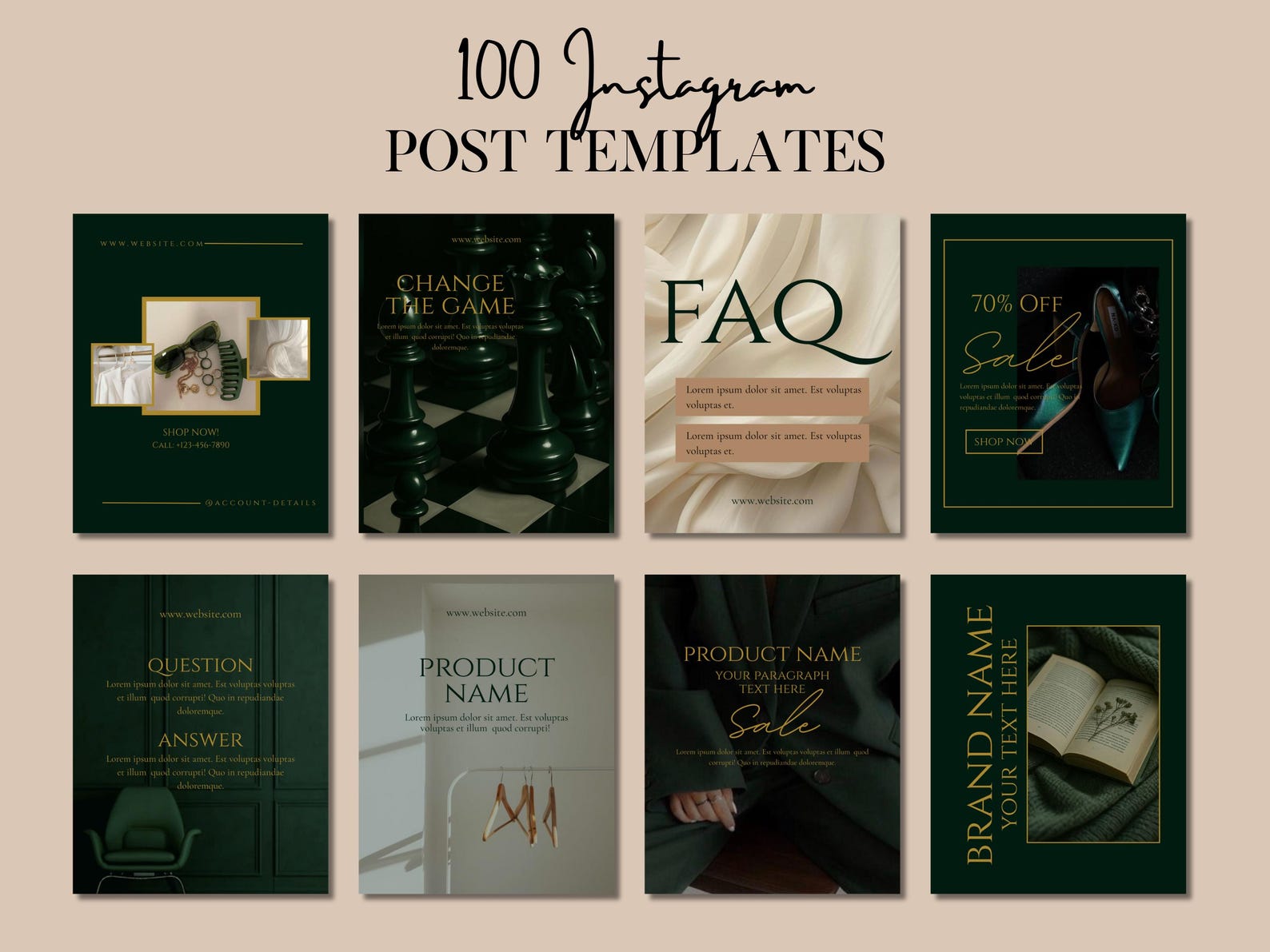 100 Instagram Posts for Brands, Content Creators, Influencers ...