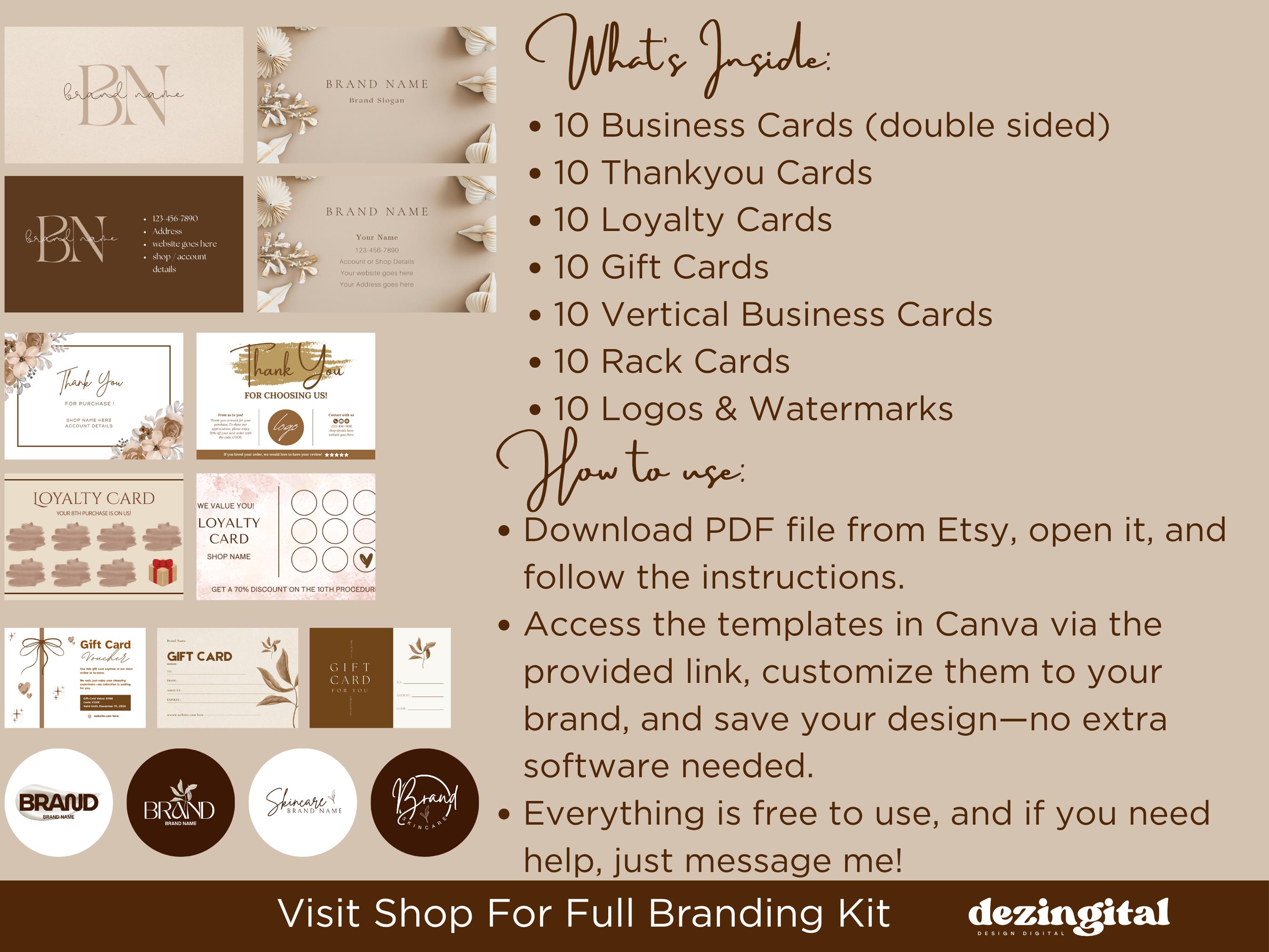 Business Card Templates, Business Card Kit | Business Cards, Thank You ...
