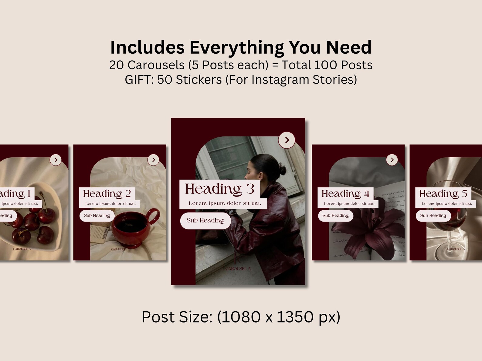 Editable Instagram Carousel Templates Aesthetic Elegant IG Carousels ...
