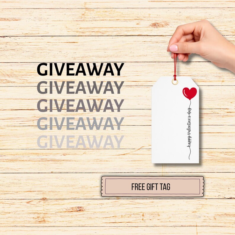 Printable Heart Balloon Valentine's Day Card | Minimalist Love Card ...