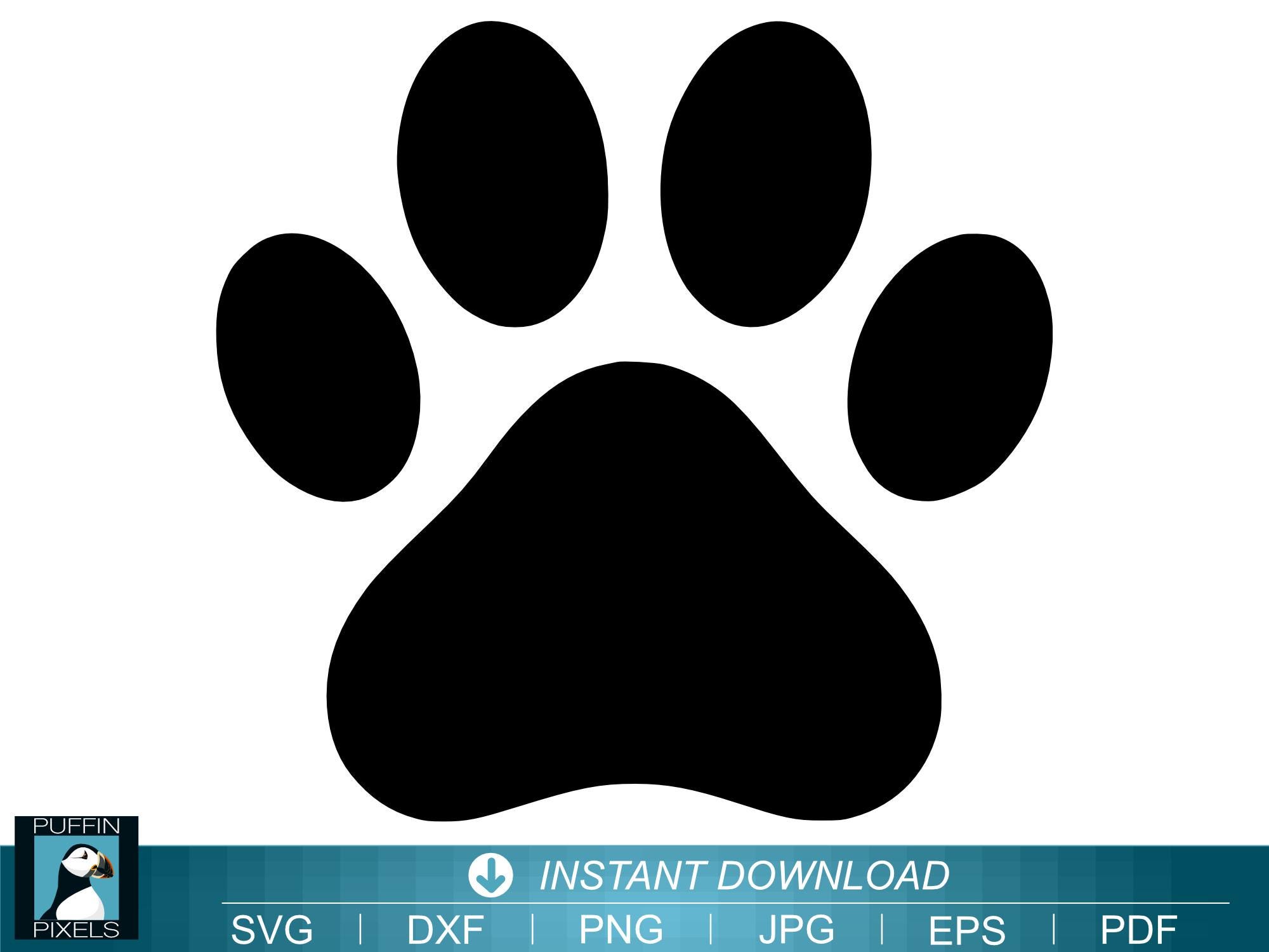 Dog Paw Print SVG Cut File: Animal Design (digital Download) - Etsy