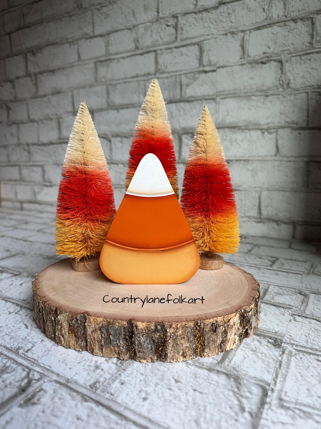 Hand Painted Candy Corn, Tiered Tray Decor, Fall Shelf Sitter, Harvest ...