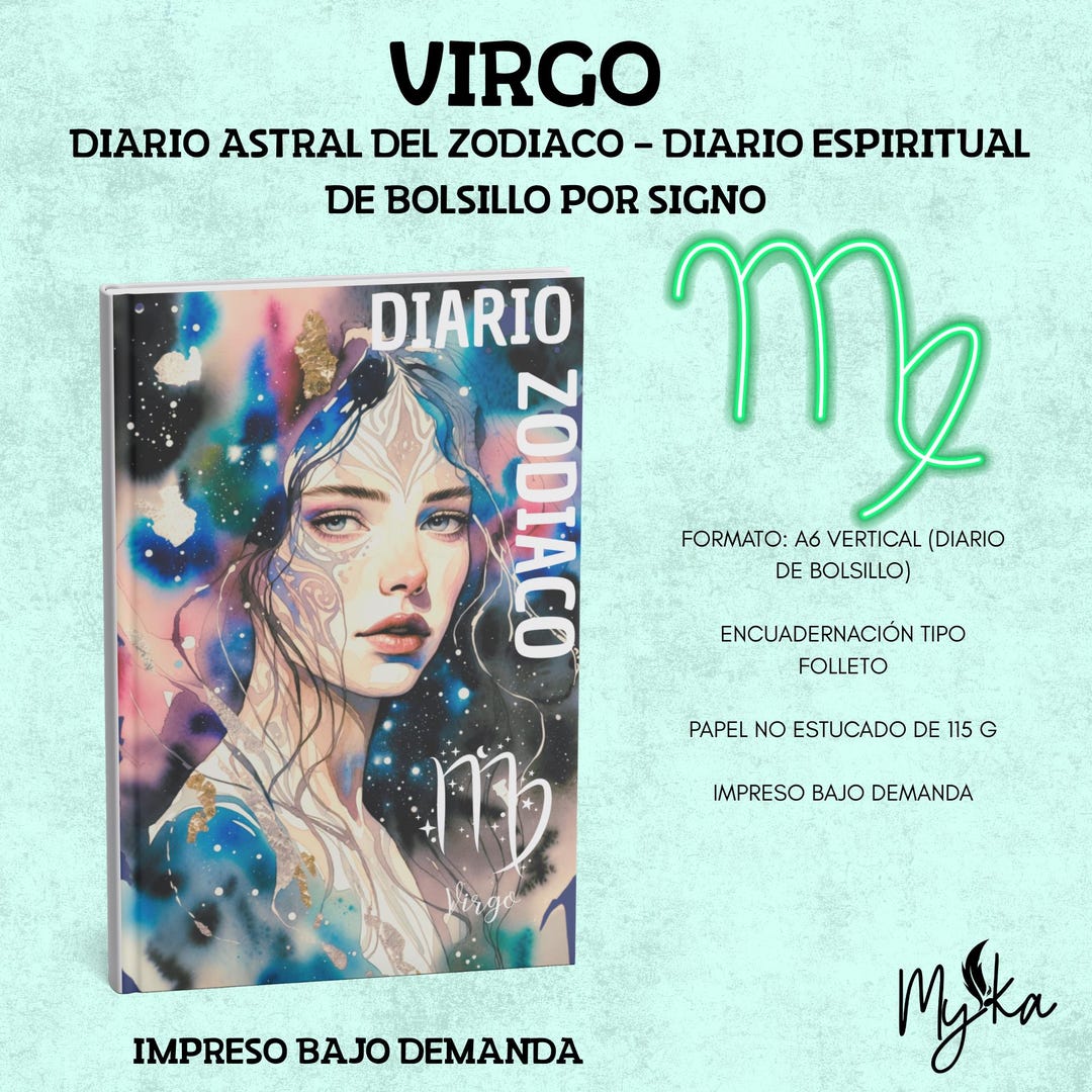 VIRGO · Zodiac Astrological Diary – Pocket Spiritual Diary by Sign - Etsy