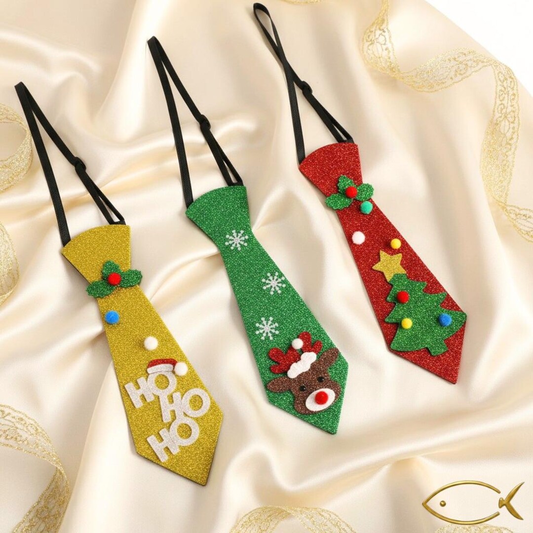 Christmas Tie for Kids, Holiday Necktie, Festive Tie, Christmas ...