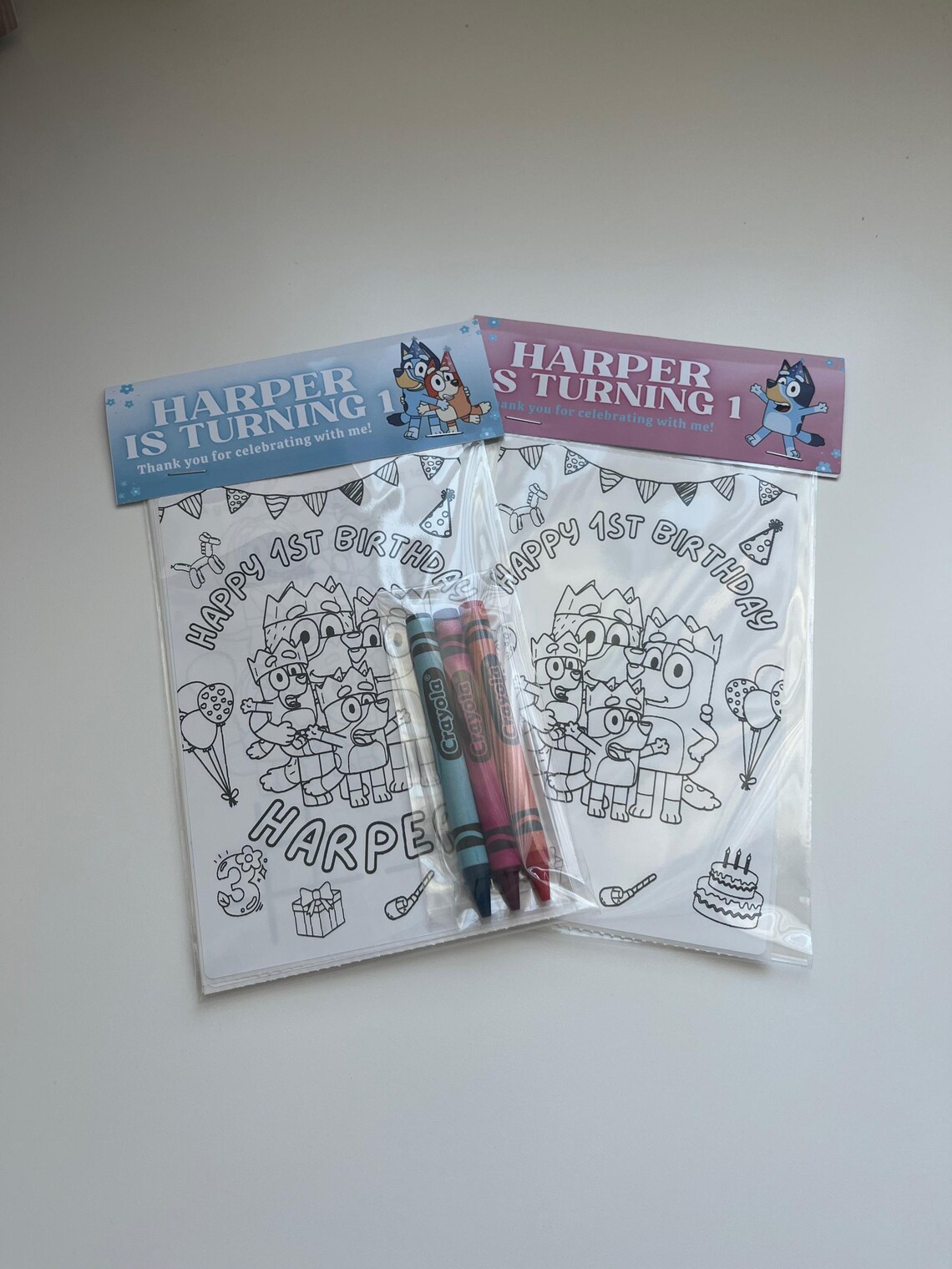 Bluey Kids Coloring/activity Book Party Favor | Personalized Party ...