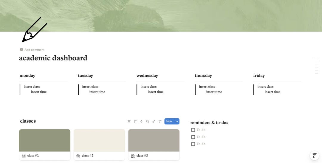 Class & Assignment Tracker Template - Etsy
