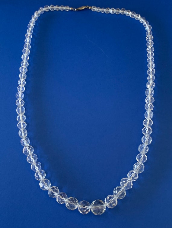 Vintage Single Strand Clear Glass Graduated Bead 24 I… - Gem