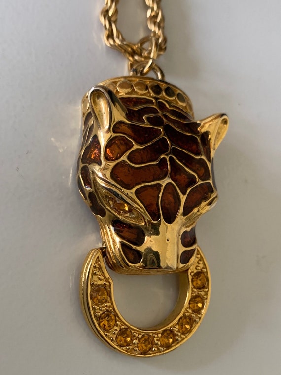 Wonderful Hinged Leopard Pendant With Enamel Spots An… - Gem