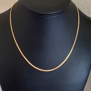 18 Inch 2mm Flat Shiny Gold Plated Chain - Etsy